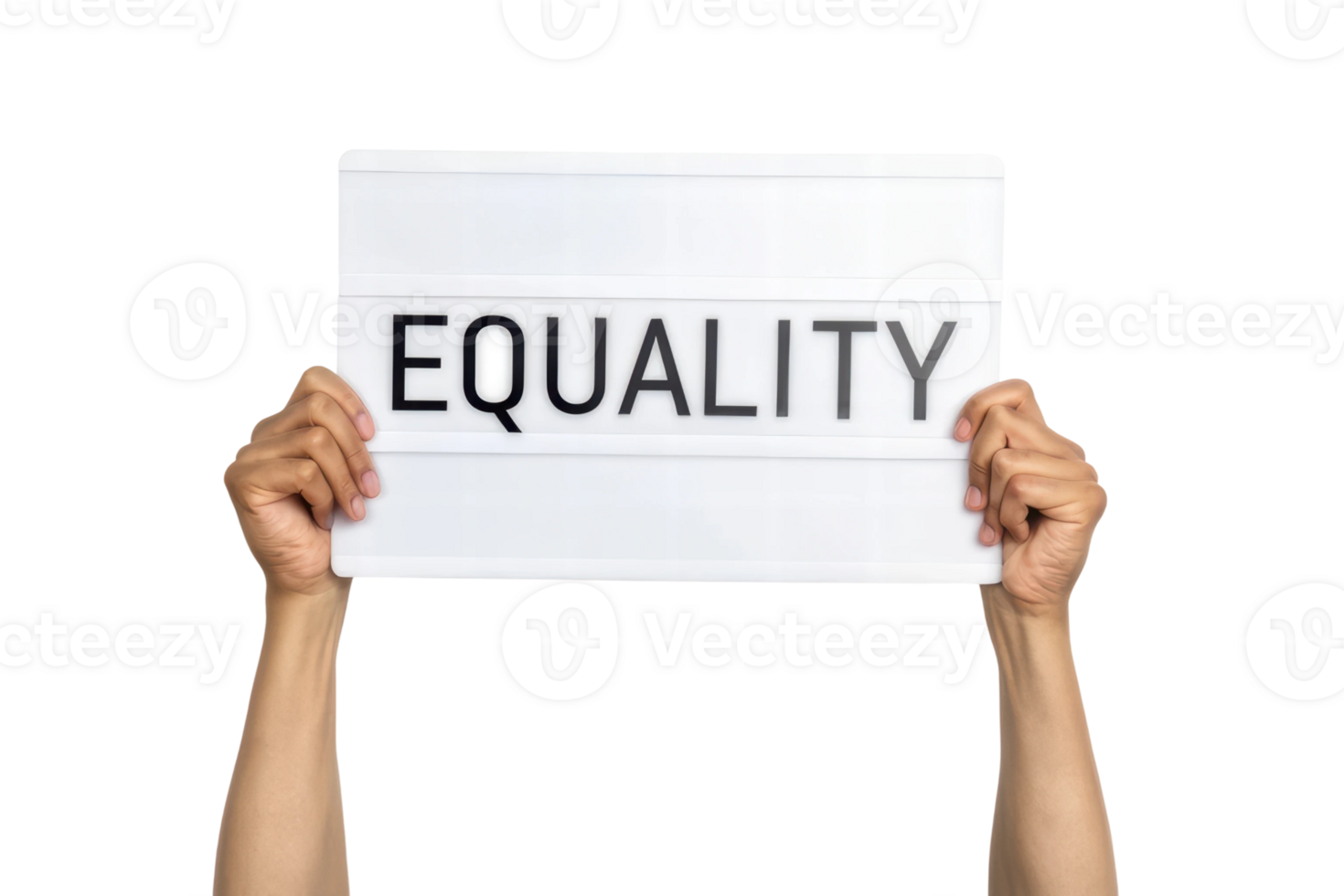 Hands holding sign promoting equality message 55497318 PNG Hands holding sign promoting equality message 55497318 PNG