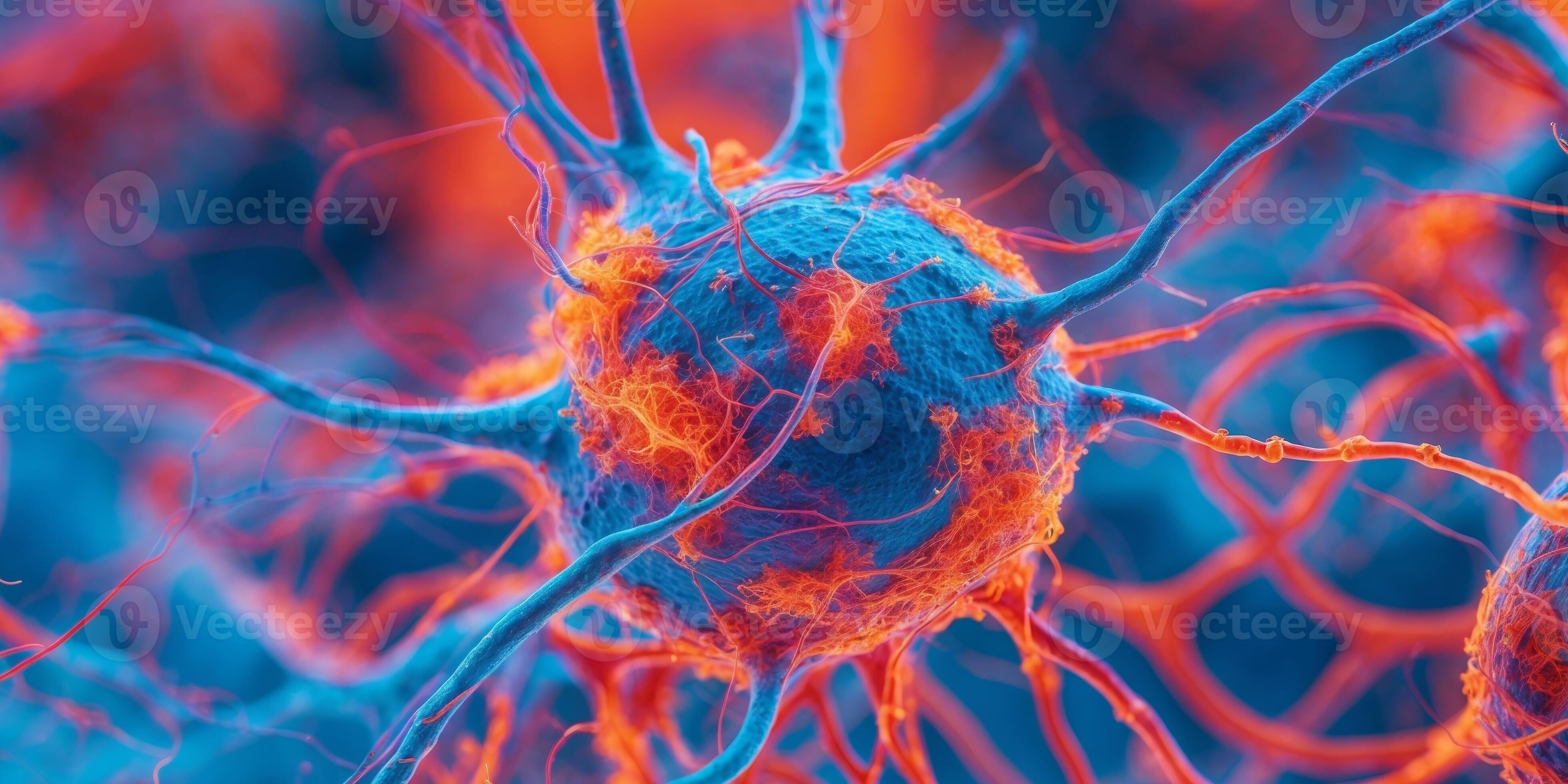 Abstract Cellular Structure Microscopic View Of Intricate Network Vivid