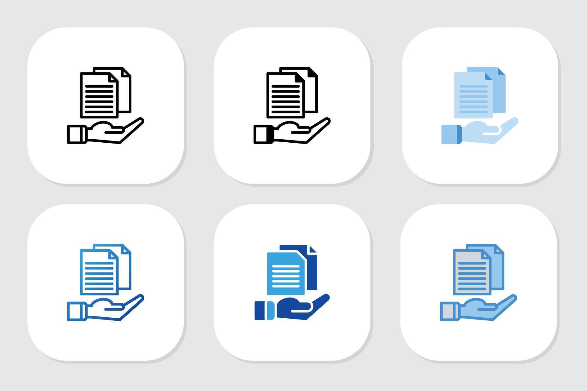 file document icons with various design styles 55507303 Vector Art at ...