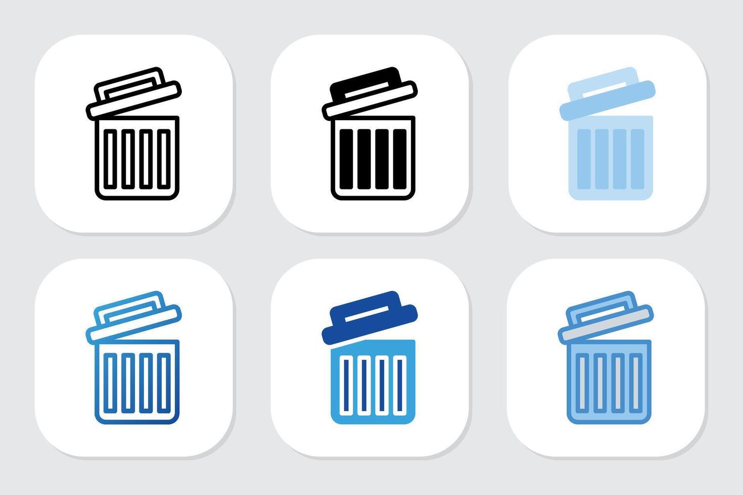 delete icons with various design styles 55507510 Vector Art at Vecteezy