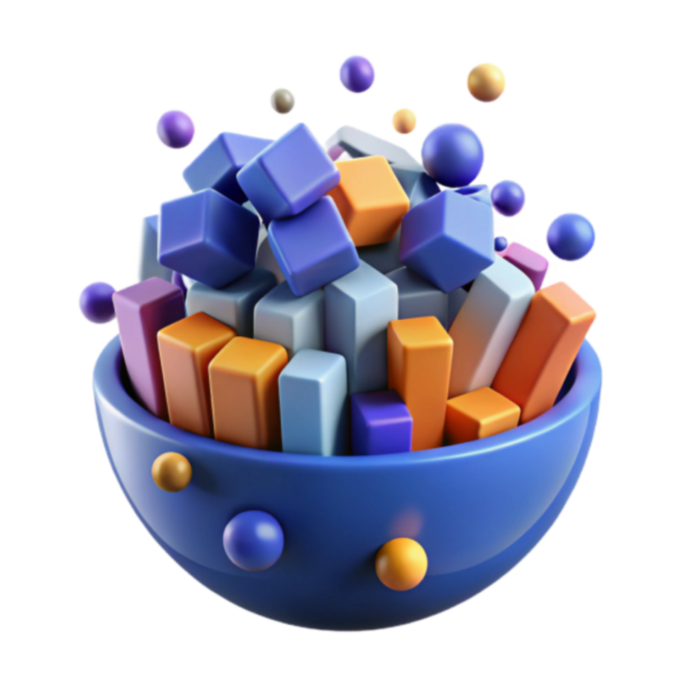 3d Render Colorful Abstract Geometric Shapes Background Image 55535120 Png