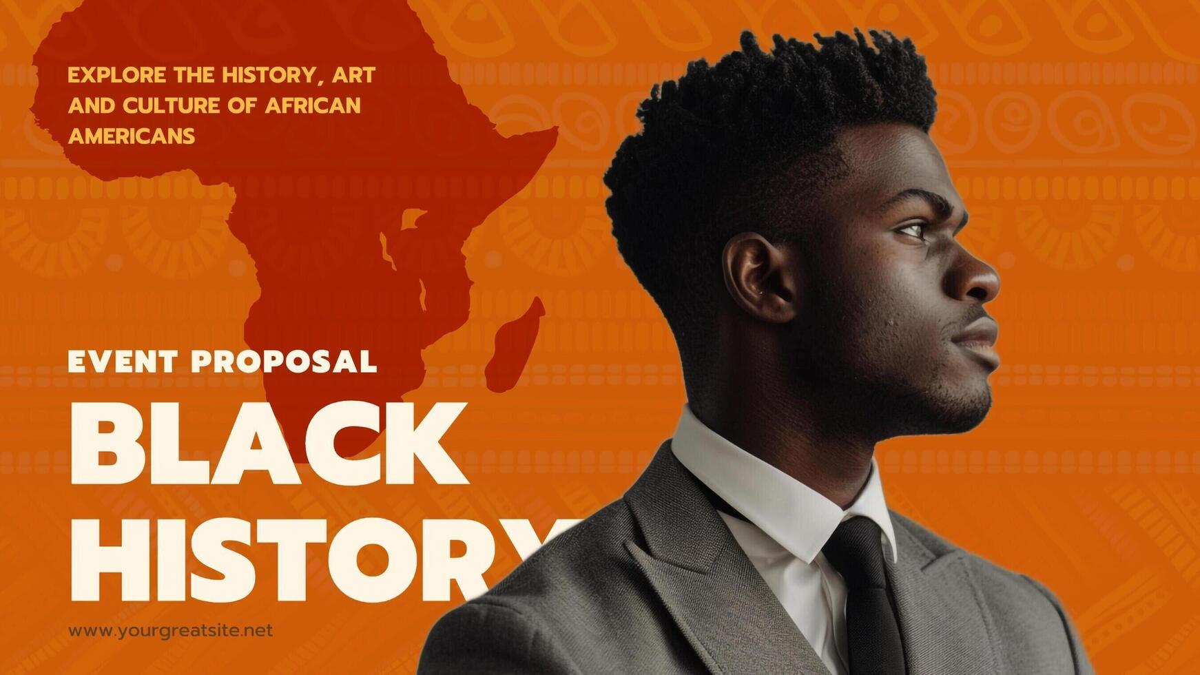 black history month presentation template 55538386 Plantilla