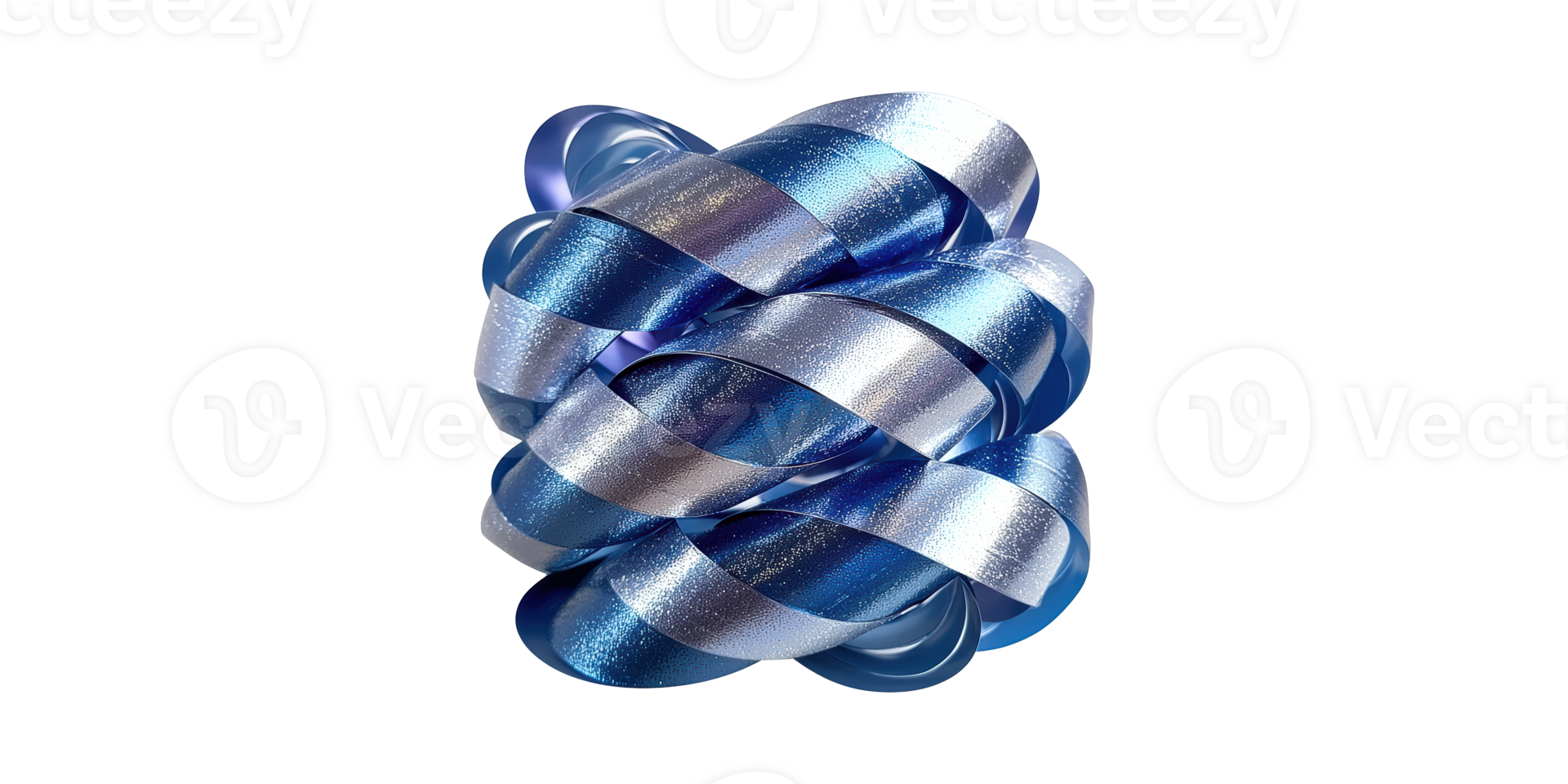 Blue and silver ribbon bow decoration isolated on transparent ... Blue and silver ribbon bow decoration isolated on transparent ...