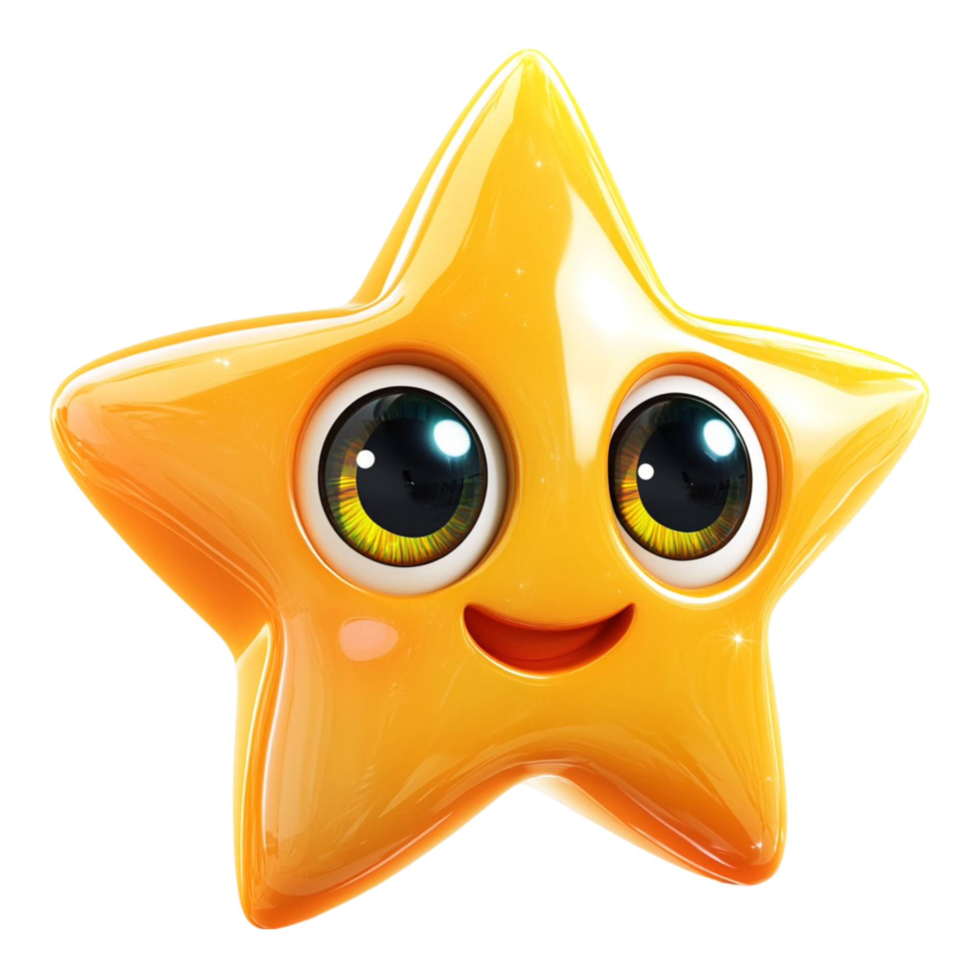 Cheerful Yellow Star Emoji 55543929 PNG