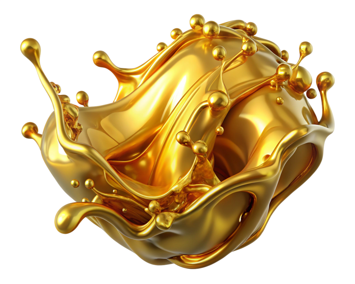Shiny golden oil splash creating fluid movements 55546357 PNG