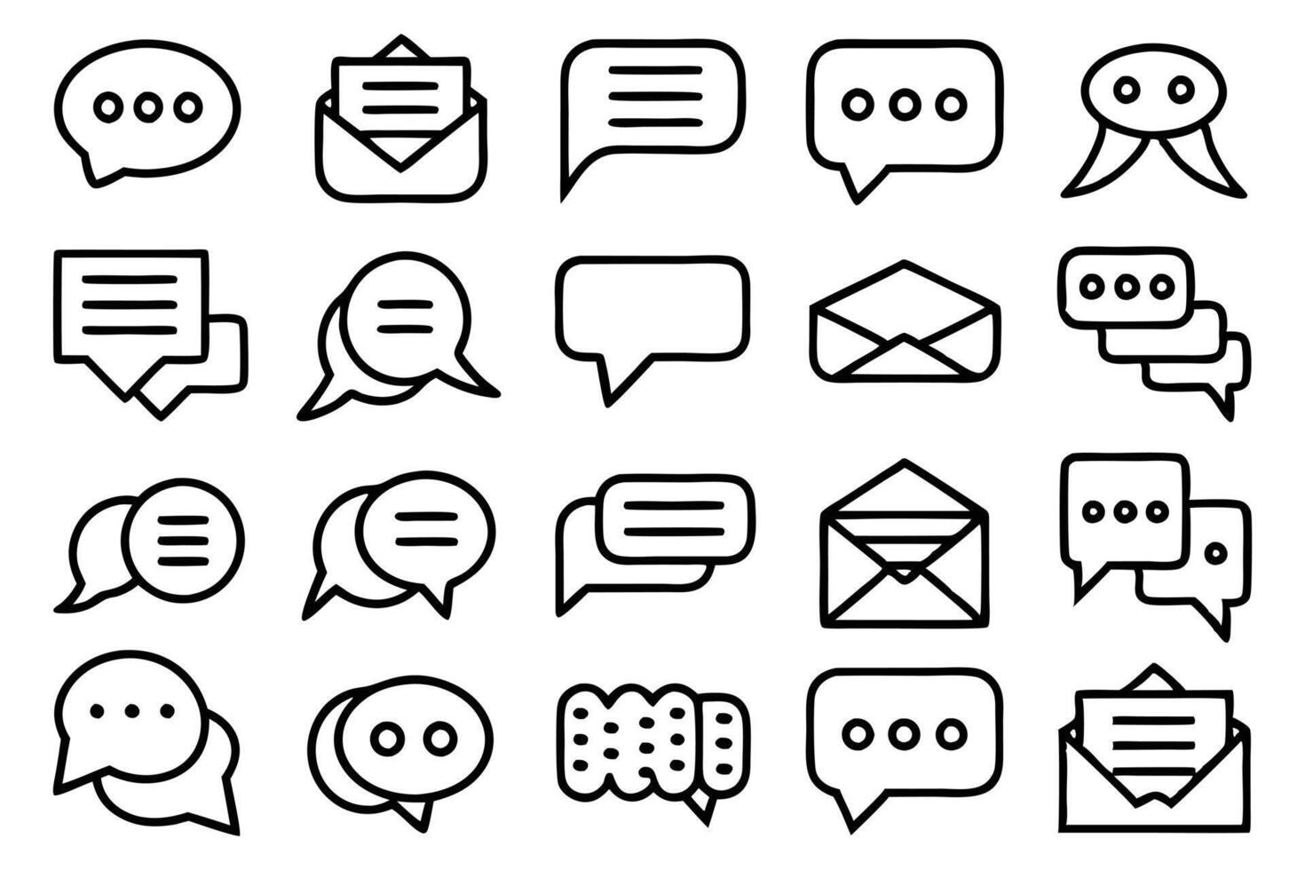 message icons set 55548284 Vector Art at Vecteezy message icons set 55548284 Vector Art at Vecteezy