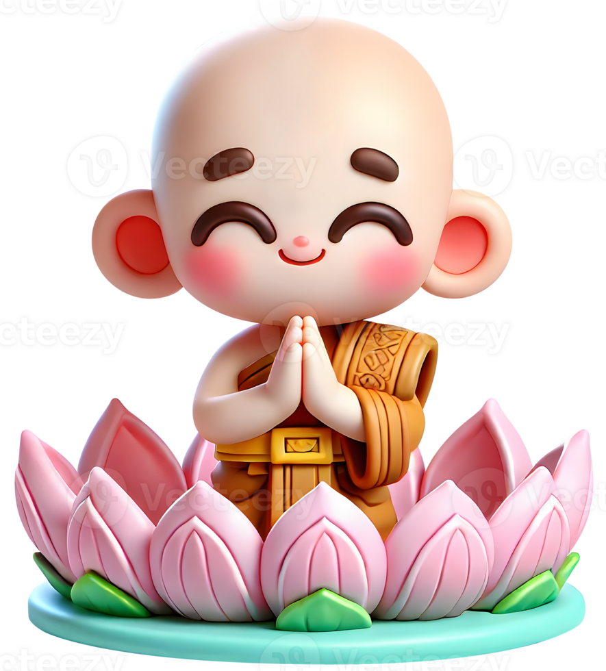 Adorable Cartoon Monk Meditating on a Lotus 55549807 PNG Adorable Cartoon Monk Meditating on a Lotus 55549807 PNG
