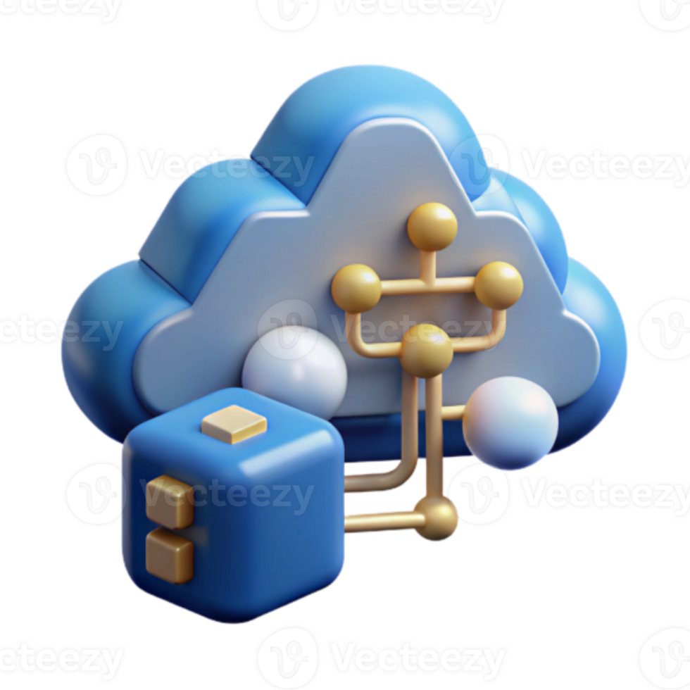 Illustration Cloud Computing Network Data Storage Server 55550769 Png