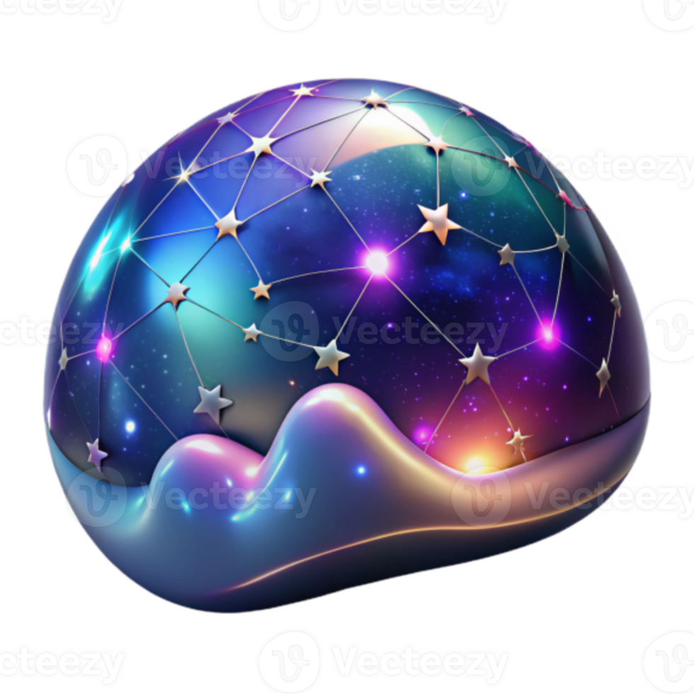 Cosmic Nebula Render Celestial Sphere, Starry Night, Galaxy Design, Abstract Background, Shiny ...