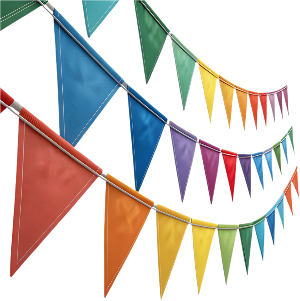 Colorful triangular pennant clipart for celebrating joyful moments in ...