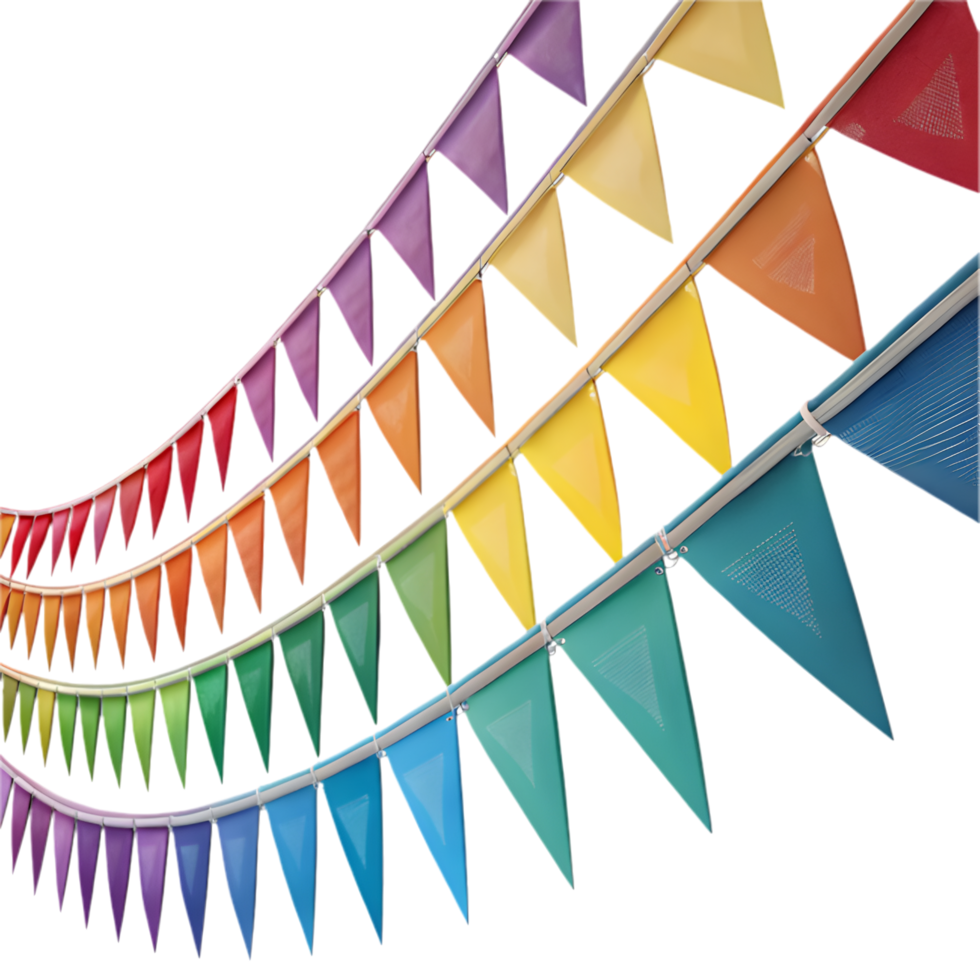 brillante y festivo triangular banderín clipart para un alegre ...