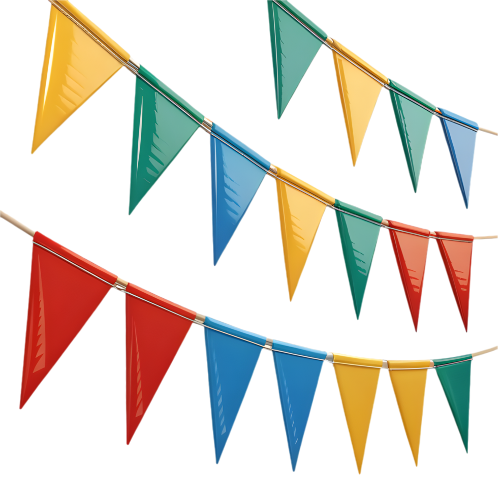 Bright triangular pennant clipart for creating lively celebration ...