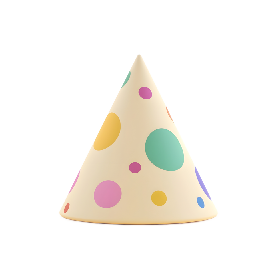Colorful Party Hat Design with Polka Dots 55553458 PNG