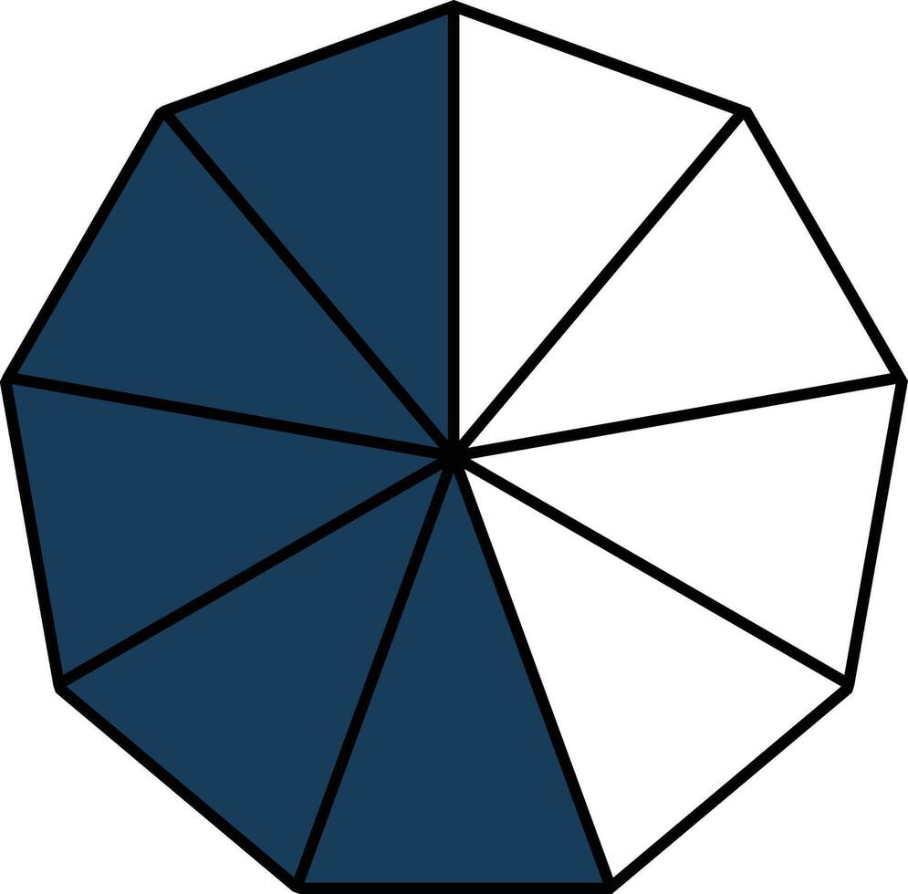 Five Ninths Nonagon Fraction Printable Worksheets Illustration Mathematic Graphic 55570016 ...