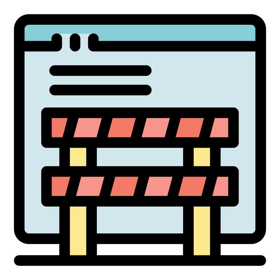 Website under maintenance showing barrier and error message 55585287 Vector Art at Vecteezy