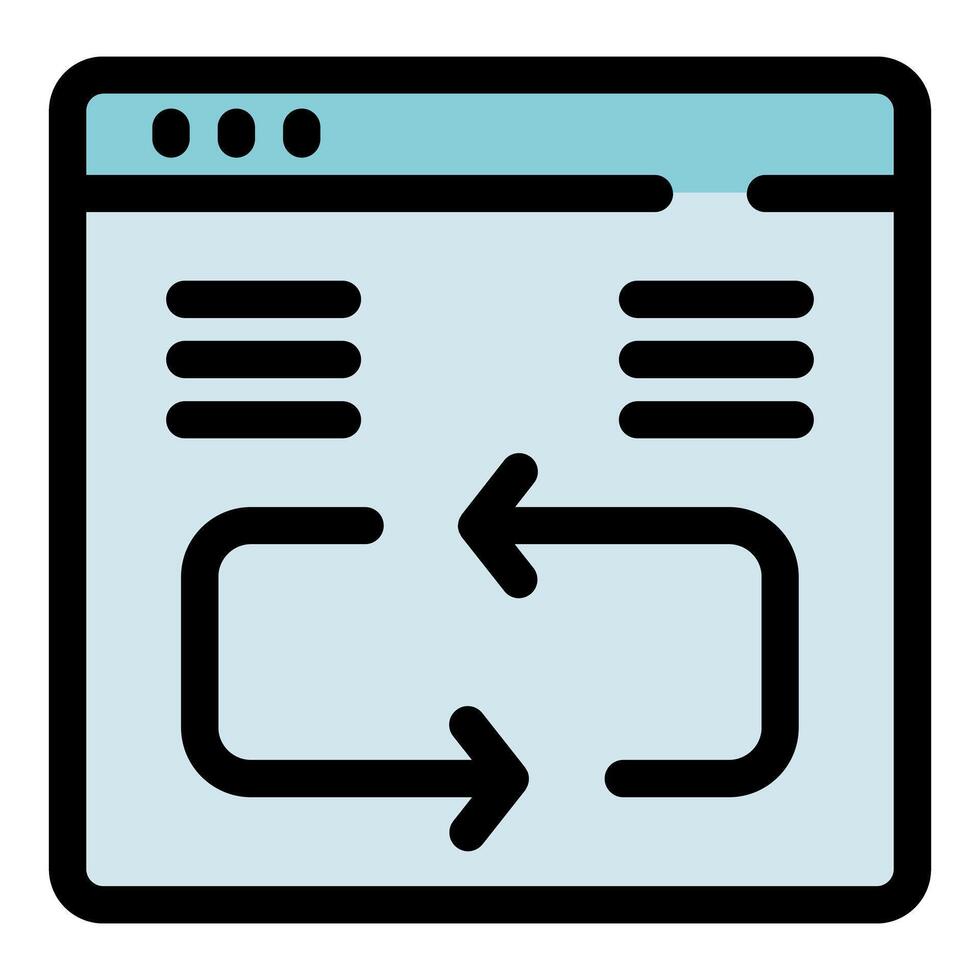 Webpage Showing Data Synchronization With Double Arrow Symbol 55585292