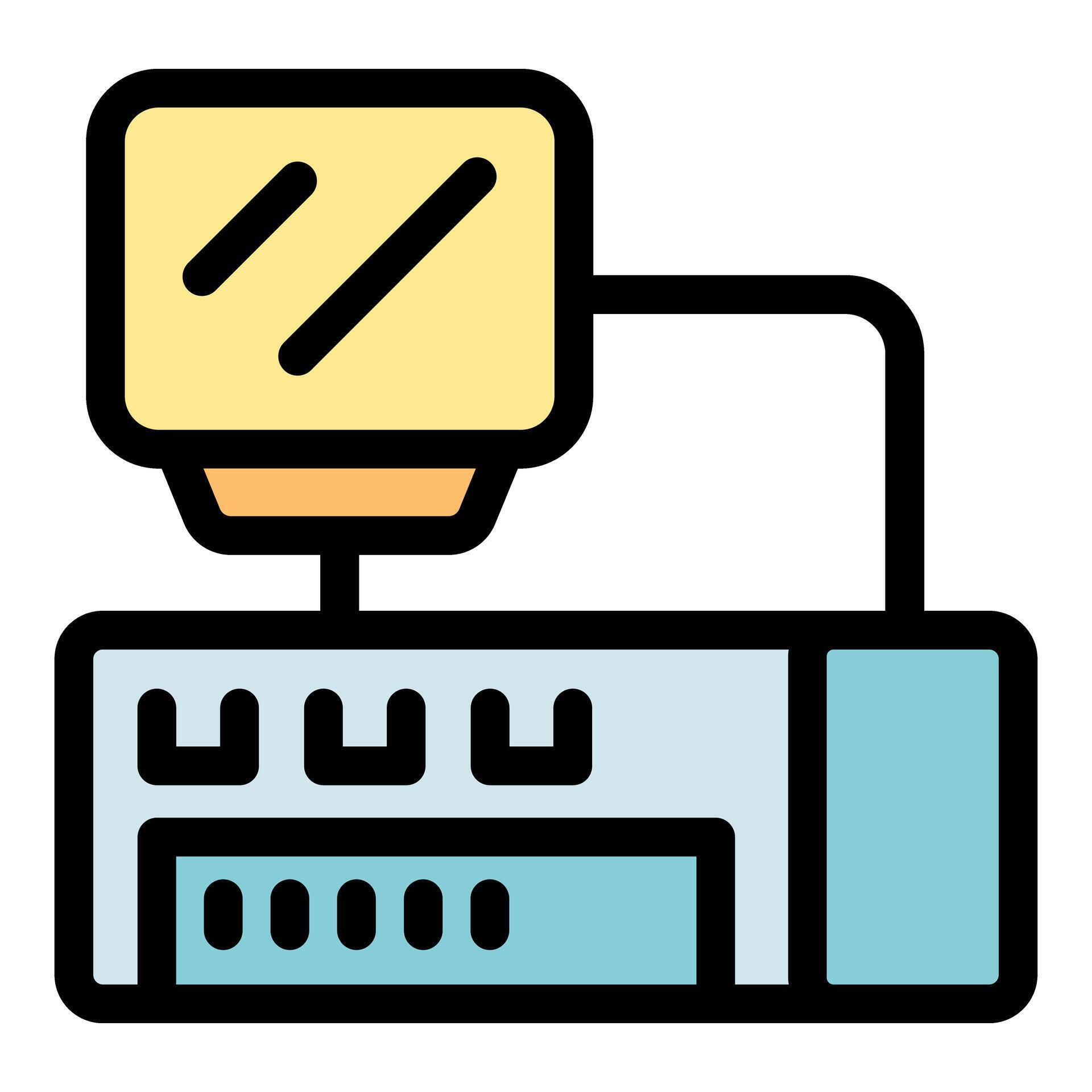3d Printing Machine Constructing Object From Cad Model 55586171 Vector Art At Vecteezy