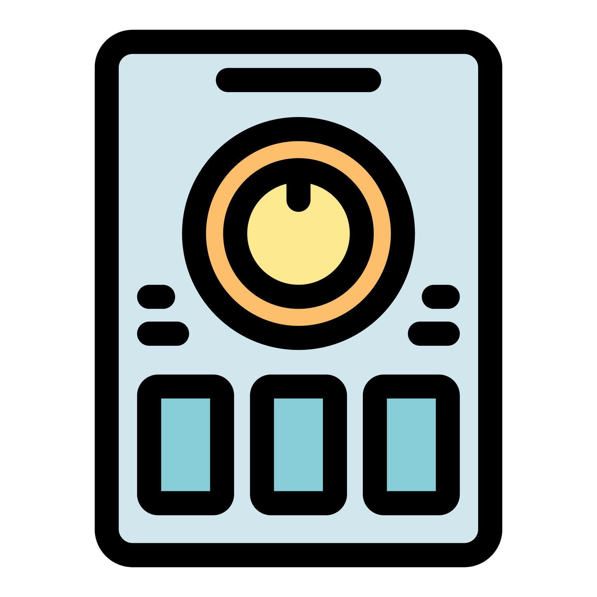 Electronic device featuring buttons and rotating knob, modern user ...