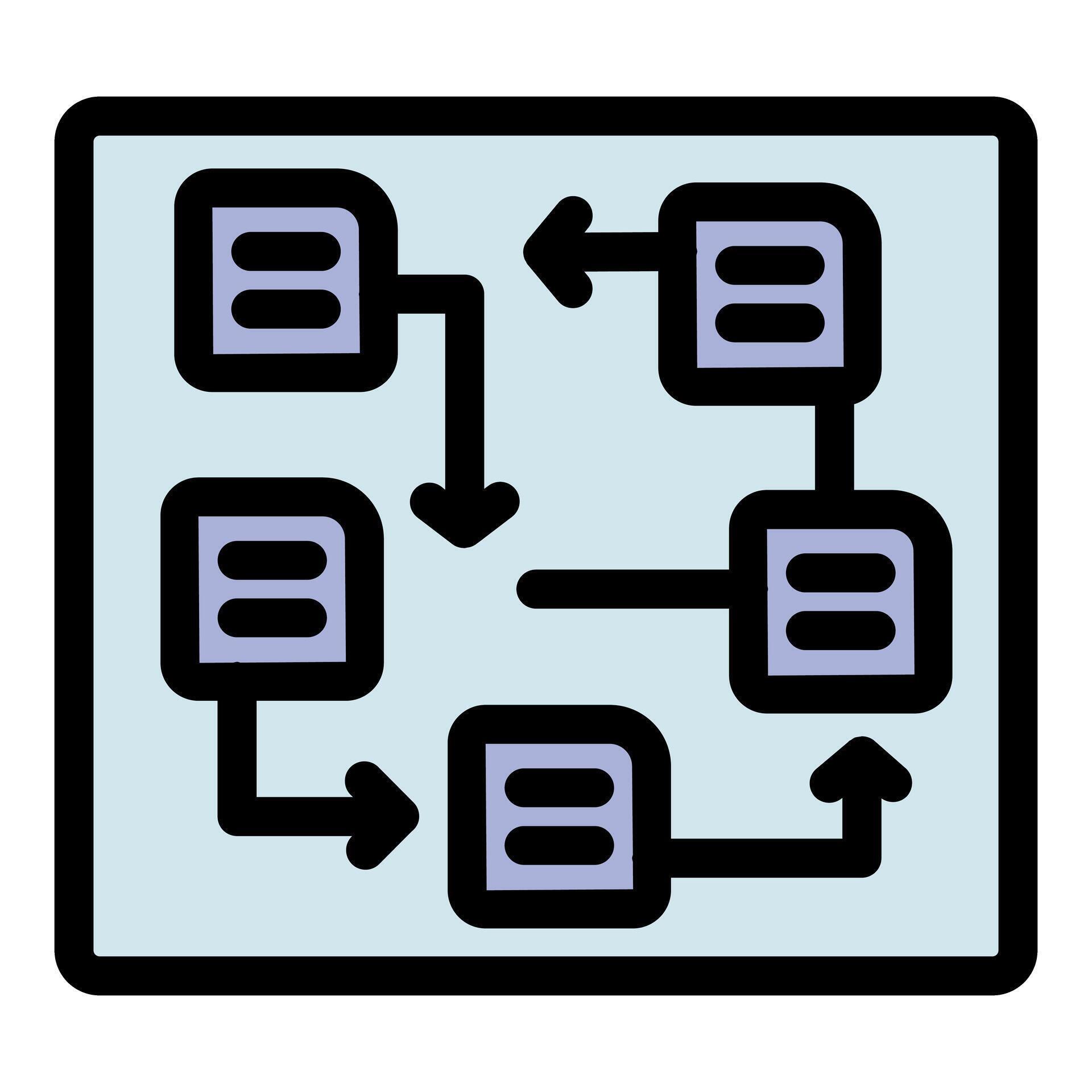 Algorithm flowchart with data blocks and arrows showing process 55586695 Vector Art at Vecteezy