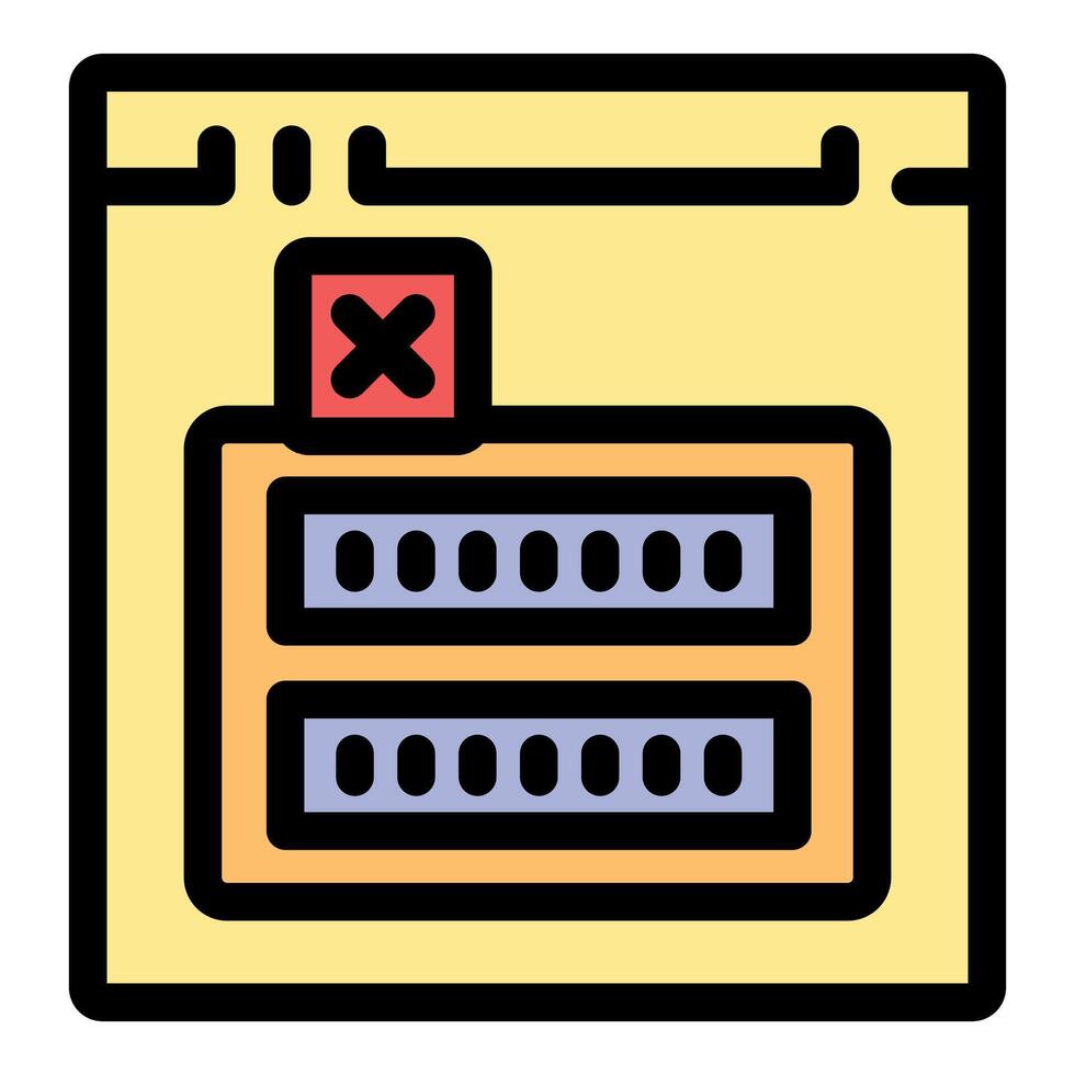 Browser window displaying wrong password, showing a security alert 55586841 Vector Art at Vecteezy