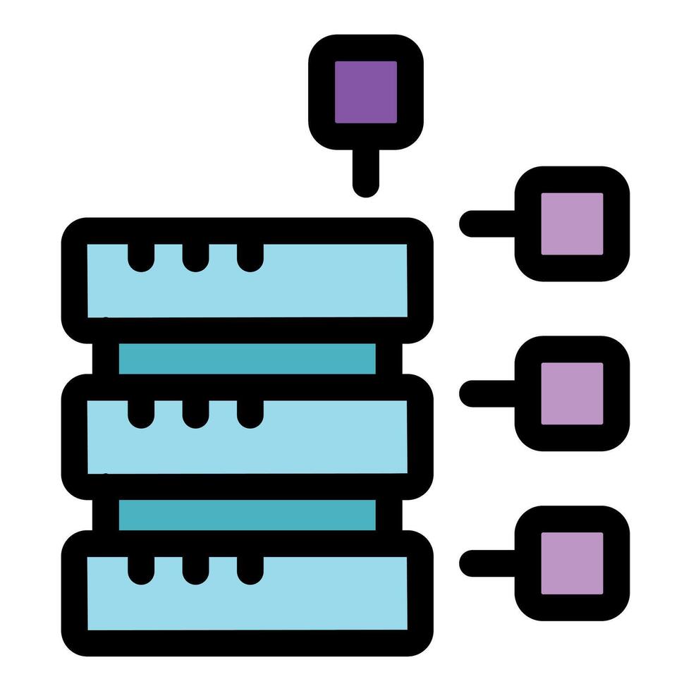 Decentralized database management system connecting data blocks 55587226 Vector Art at Vecteezy