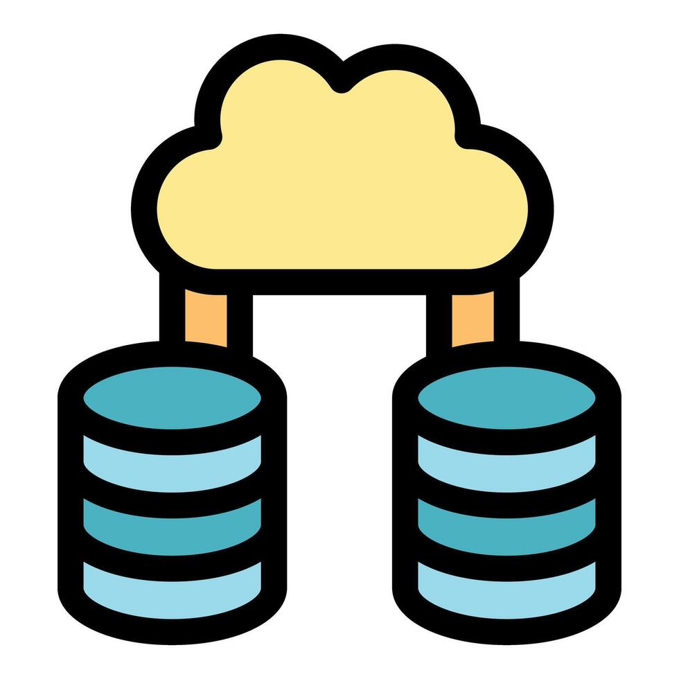 Cloud Computing Connecting Databases For Seamless Data Synchronization 55587246 Vector Art At