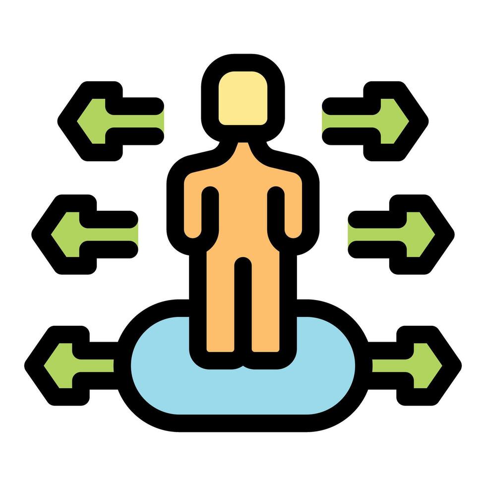 Person standing on cloud computing platform with data flow arrows ... Person standing on cloud computing platform with data flow arrows ...