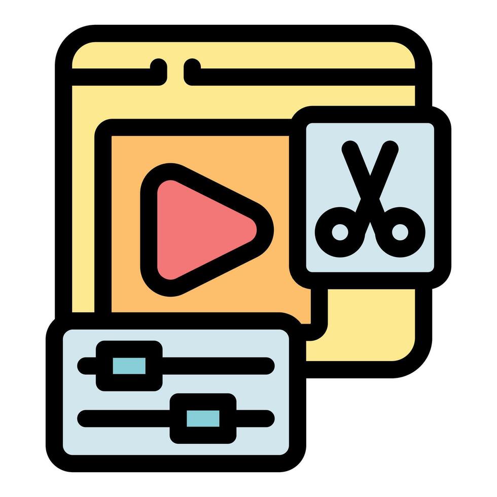 editing software interface with cutting tool and settings panel ...