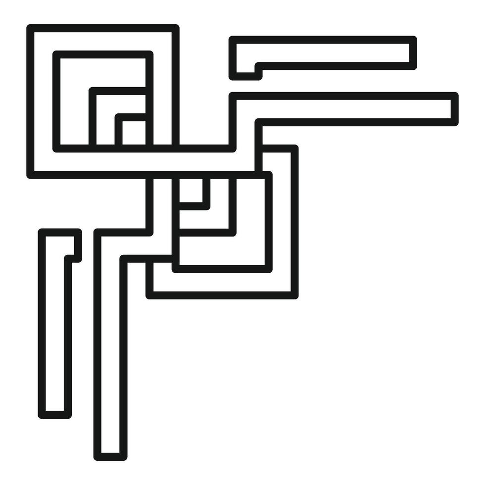 Abstract geometric pattern forming interlocking squares and lines ...