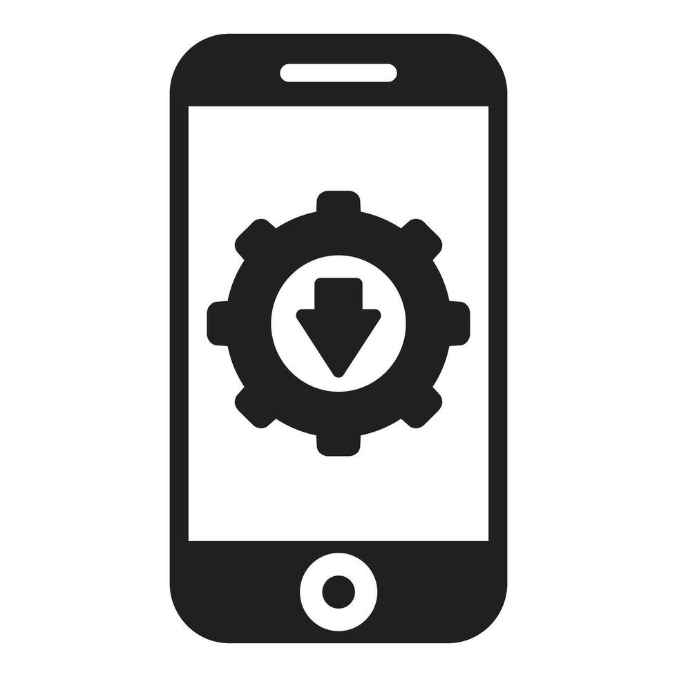 Smartphone showing downloading app installation process 55591271 Vector ...