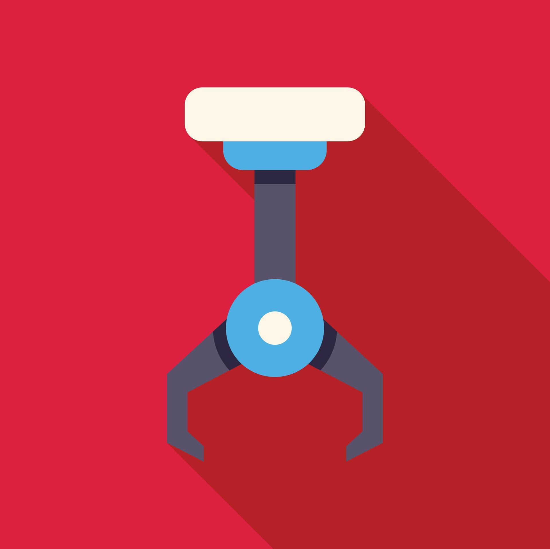 Robotic Arm Gripper Picking Up Objects In Industrial Automation Process 55591501 Vector Art At