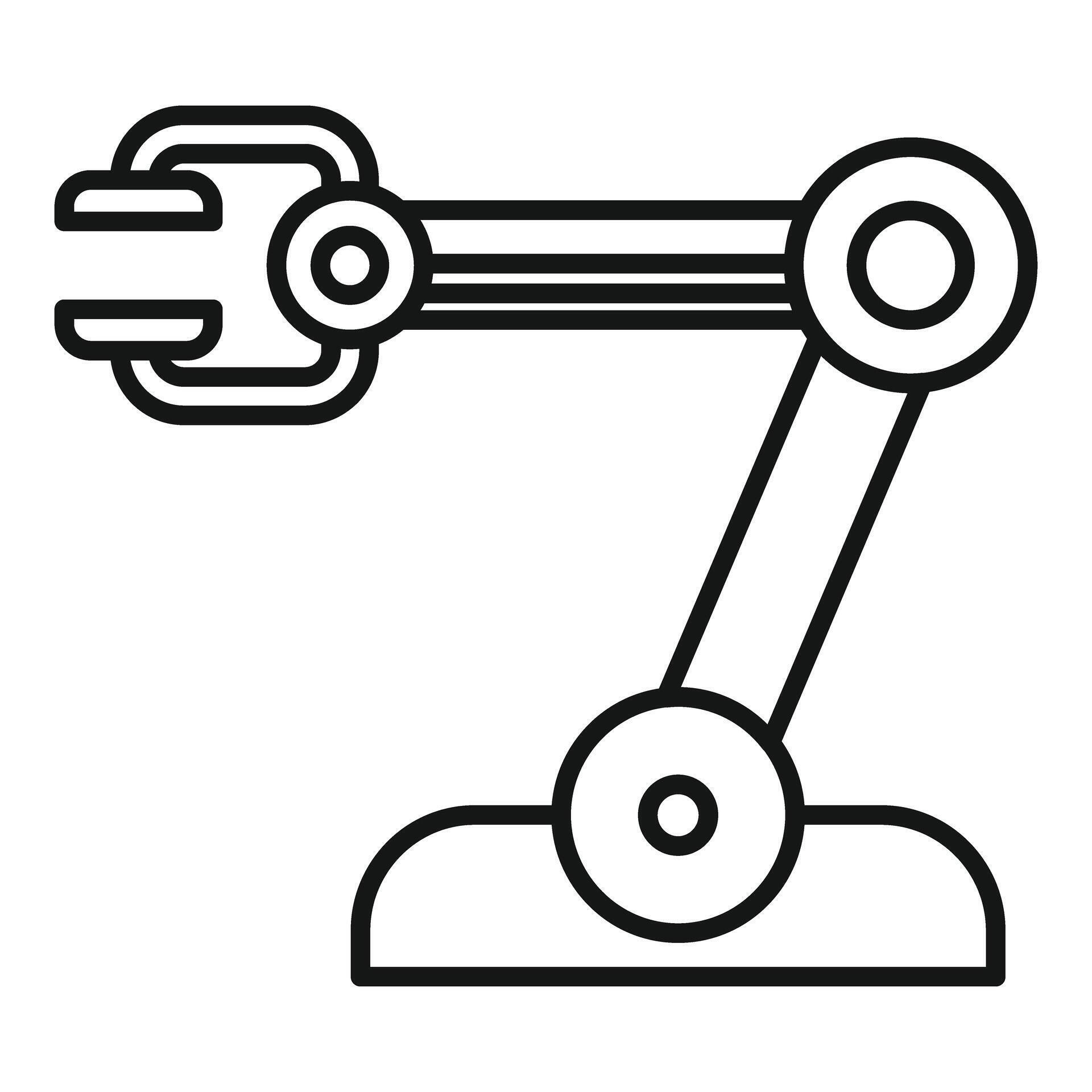 Robotic Arm Performing Industrial Task In Automated Production Line