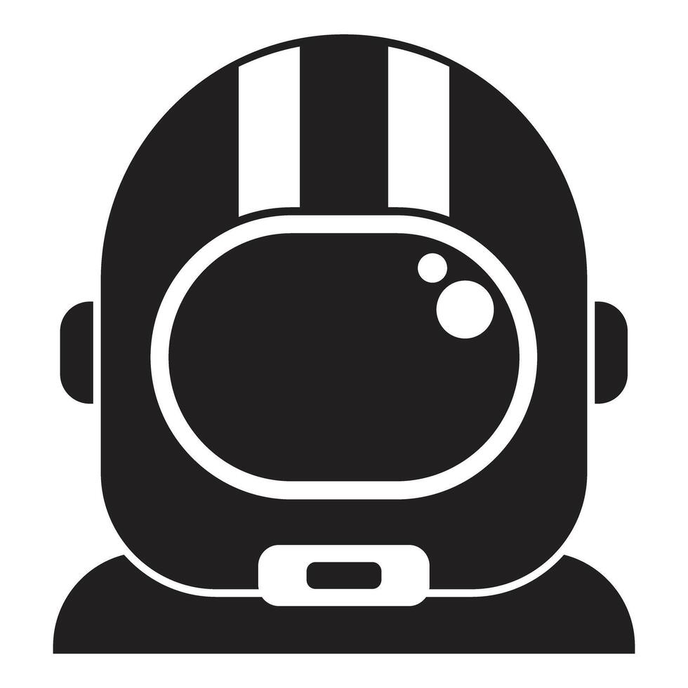 Astronaut wearing helmet exploring space icon glyph style 55592002 ...