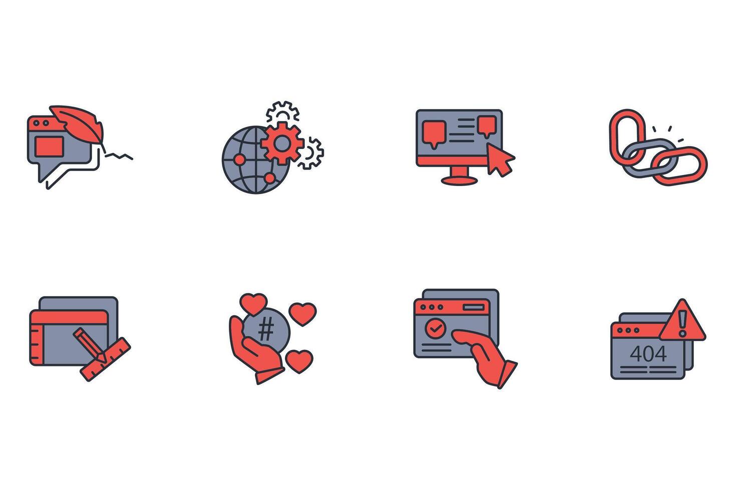 Website icon set..Editable stroke.linear style sign for use web ...