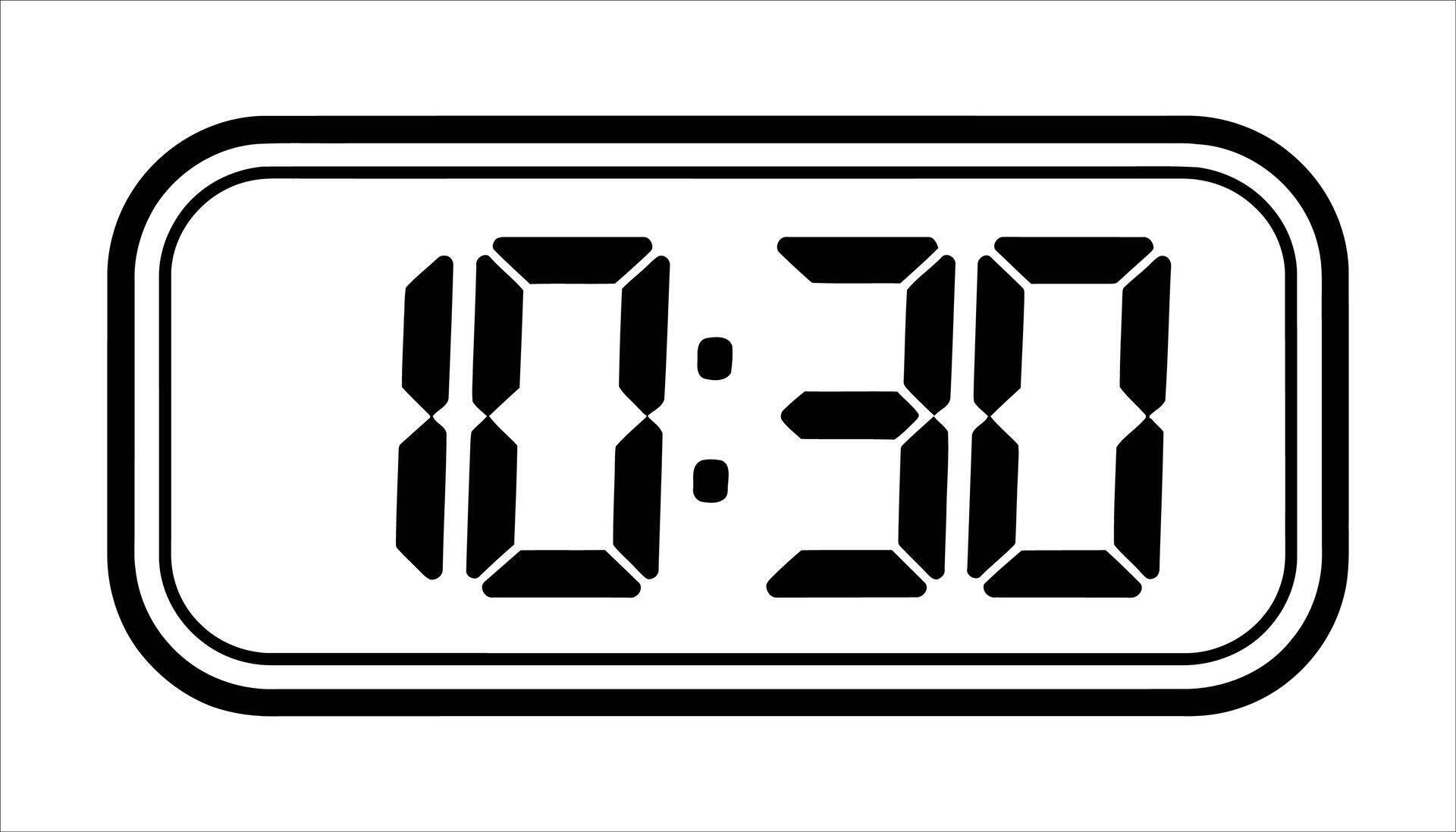 Modern Digital Clock Interface with Time Display 55594124 Vector Art at ...