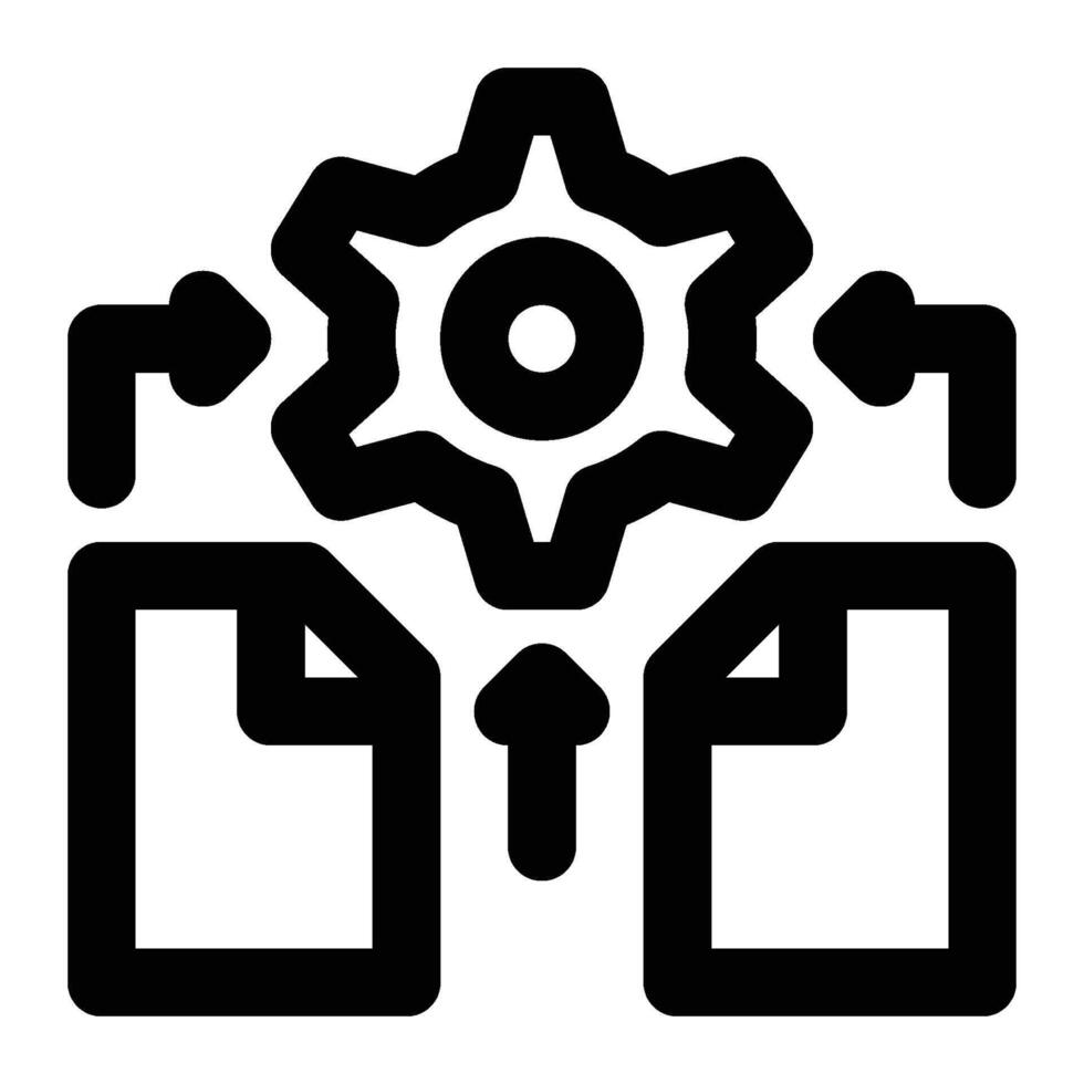 Batch Processing Data Migration Outline Icon 55601639 Vector Art At