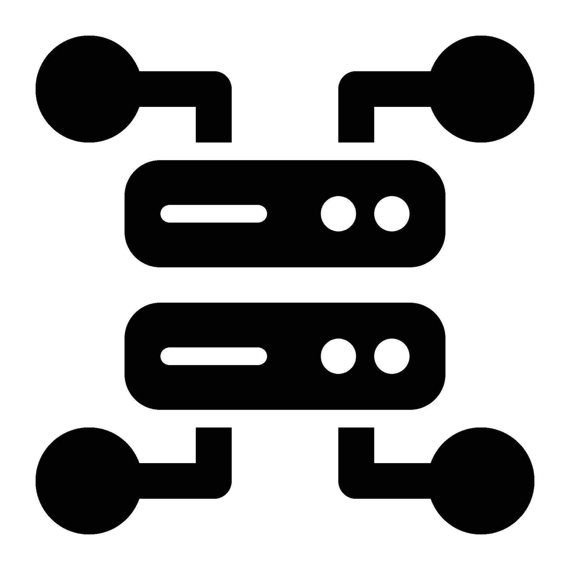 Centralized Database, Data Sharing Glyph Solid Icon 55601649 Vector Art ...