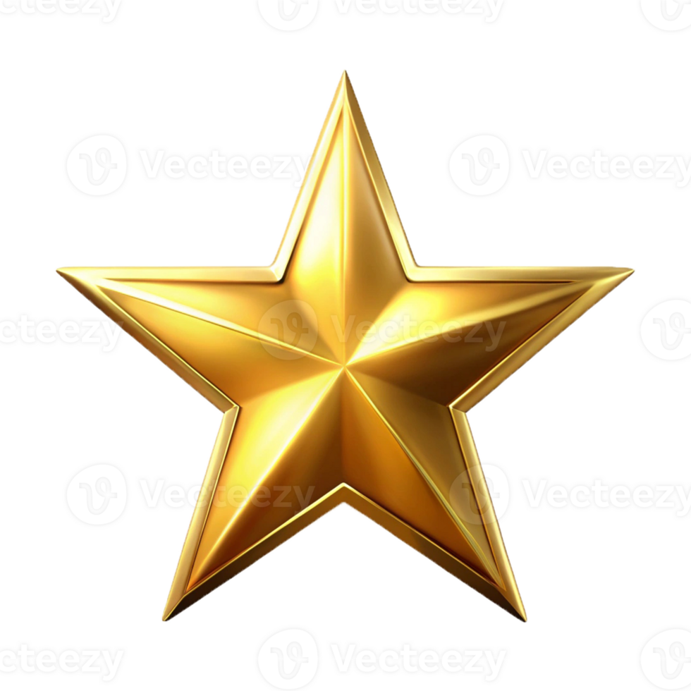 gold star icon on transparent background 55607562 PNG