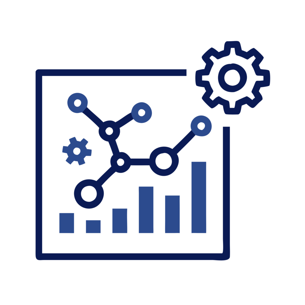 Machine Learning Icon With Graph Line And Gear In Business Environment