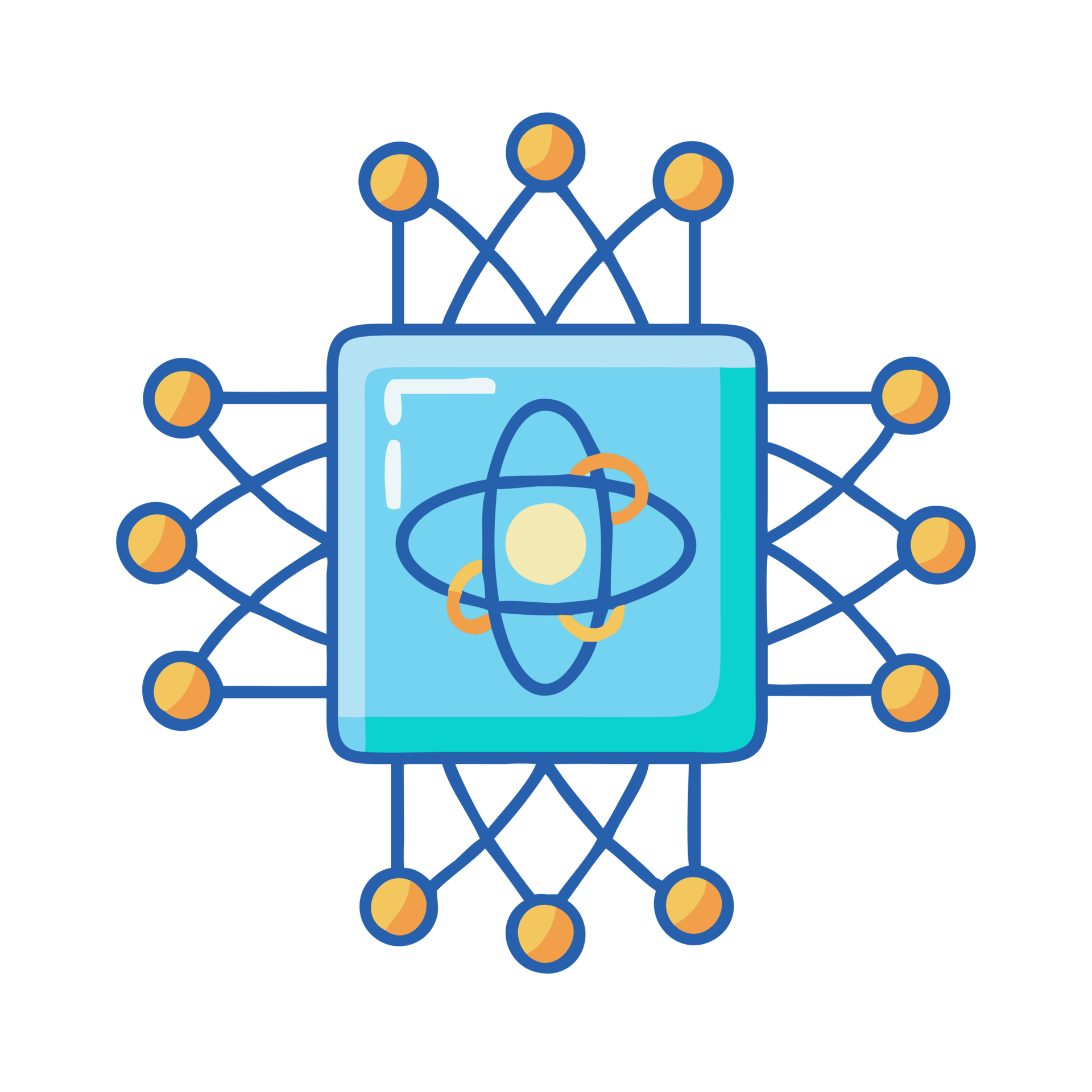 Quantum computing icon featuring complex particles digital art ...