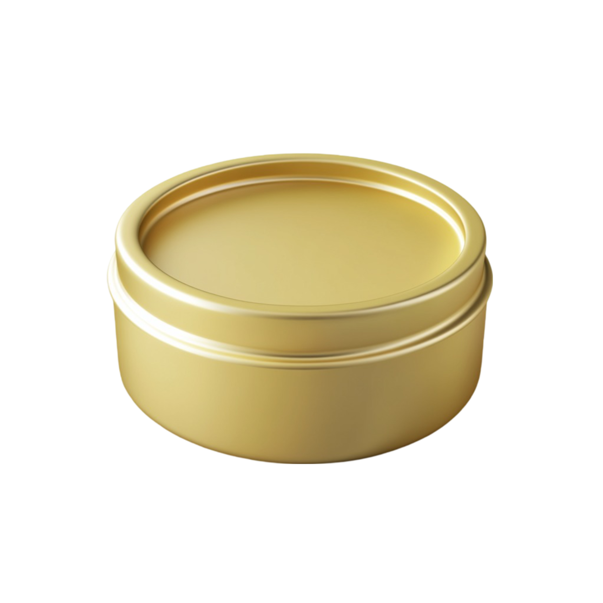 Round Gold Tin Box with Secure Lid 55614765 PNG