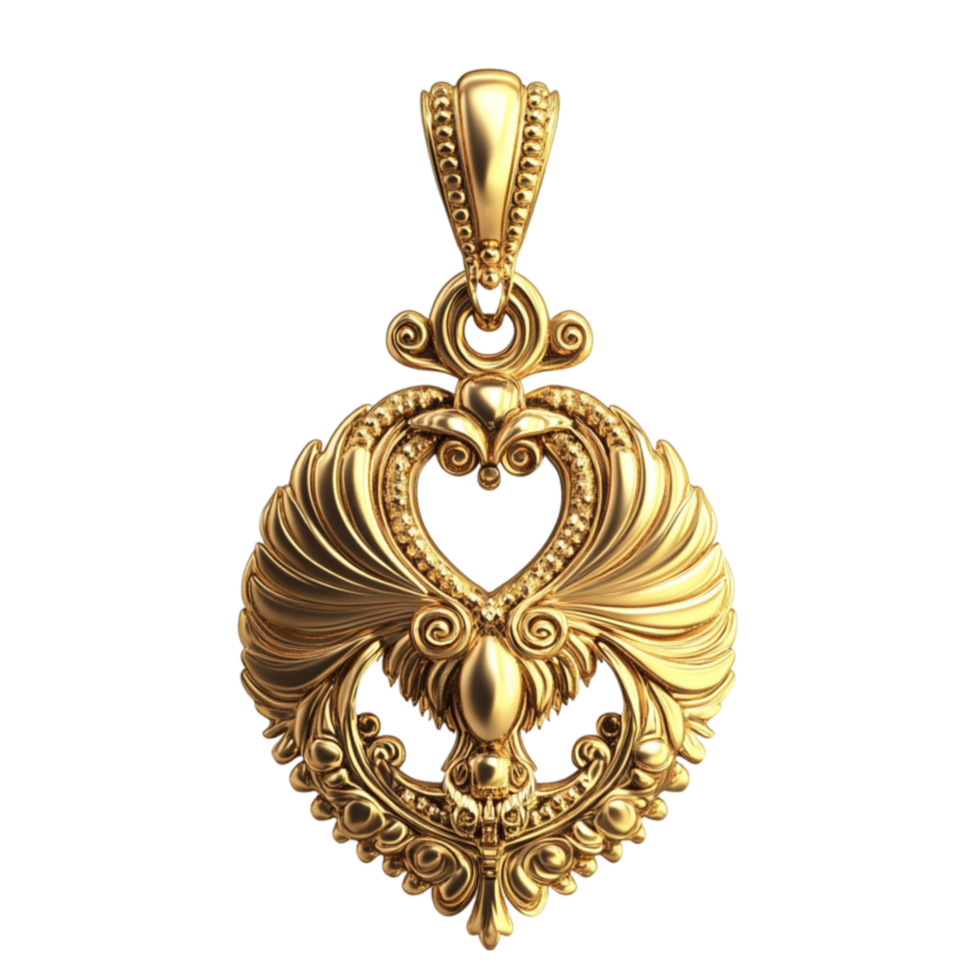 Golden Pendant on Transparent Background 55614912 PNG