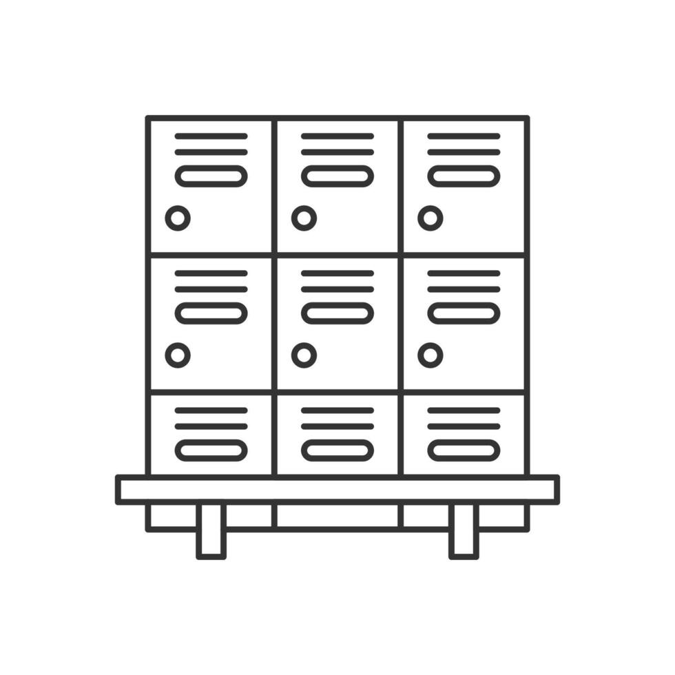 armario habitación línea icono. lineal estilo firmar para móvil concepto y web diseño ...