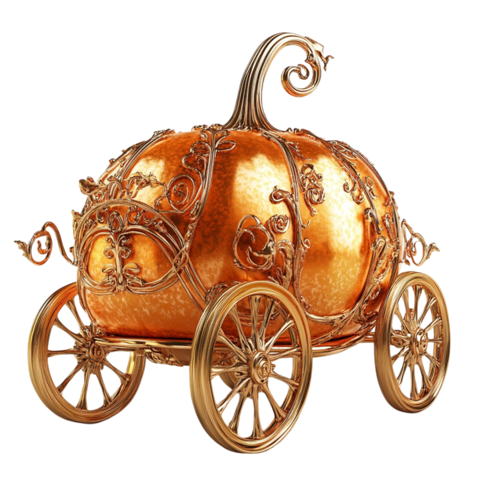 Luxurious Golden Pumpkin Carriage 55618442 PNG