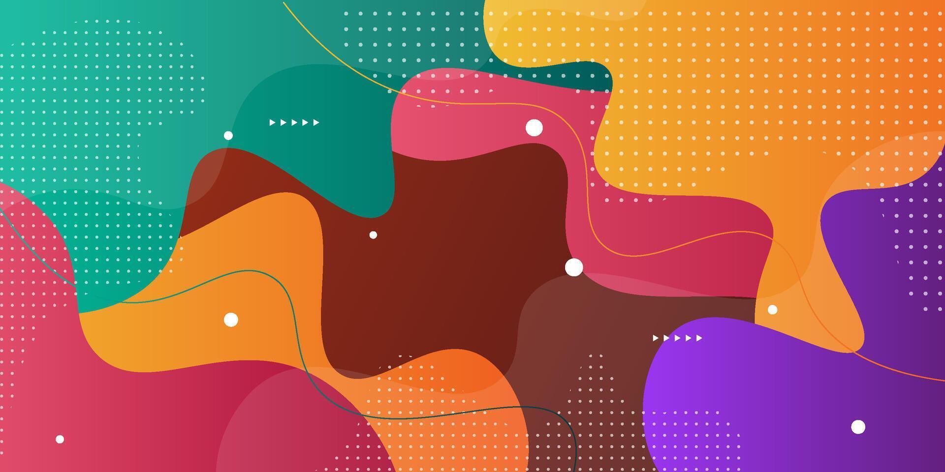 vistoso líquido resumen antecedentes con sólido colores verde, naranja ...