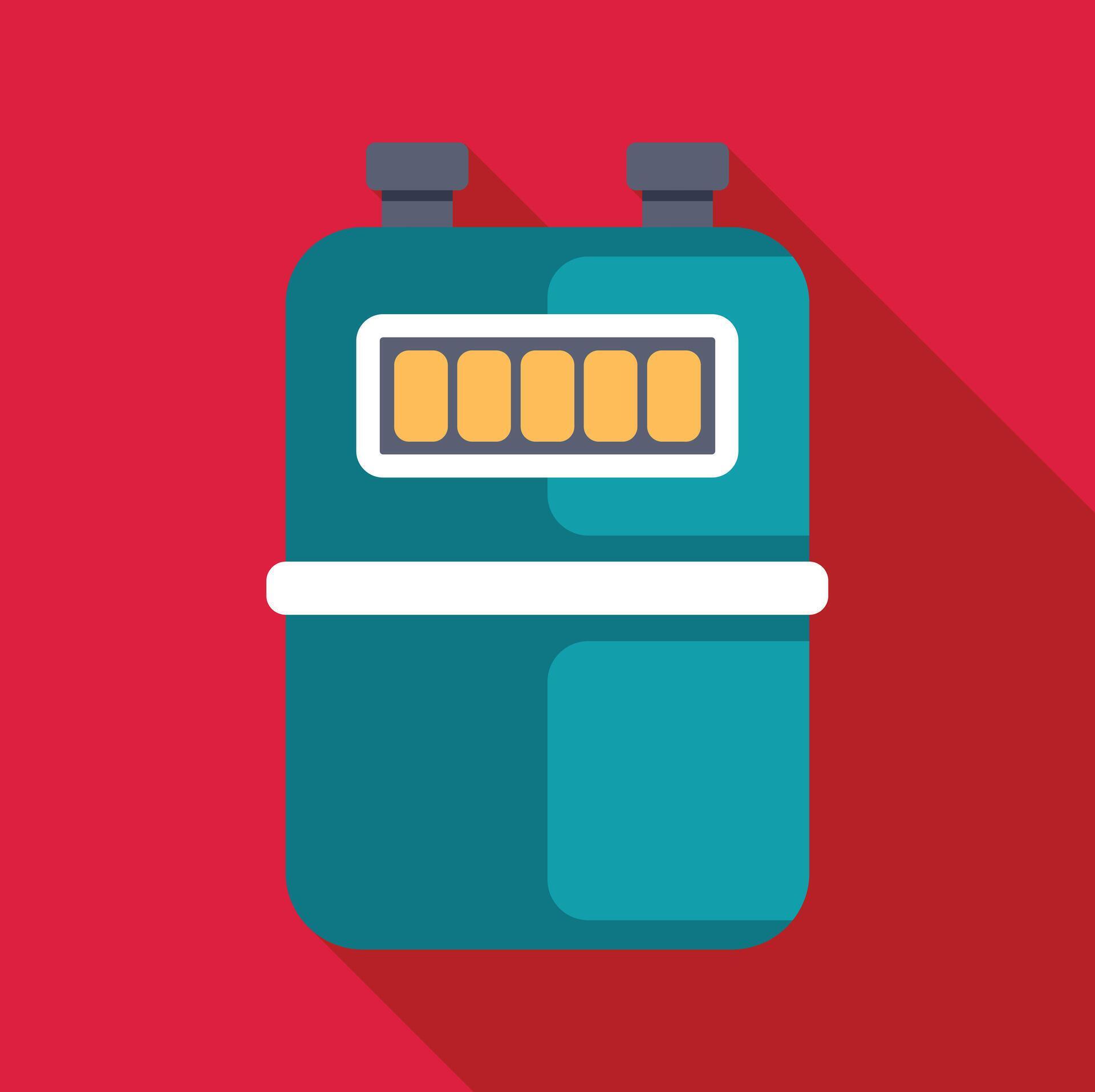 A gas meter icon on a red background 55625924 Vector Art at Vecteezy