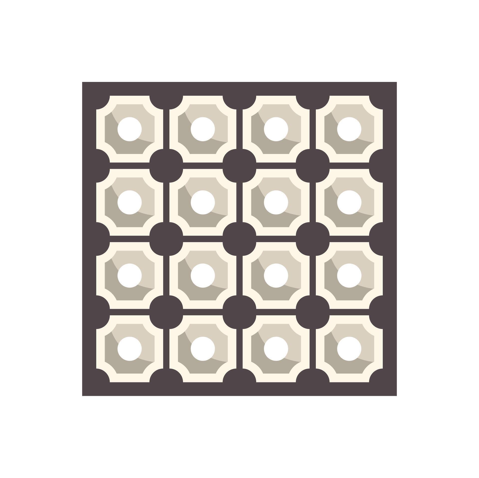 Concrete breeze block forming repeating pattern for wall construction ...