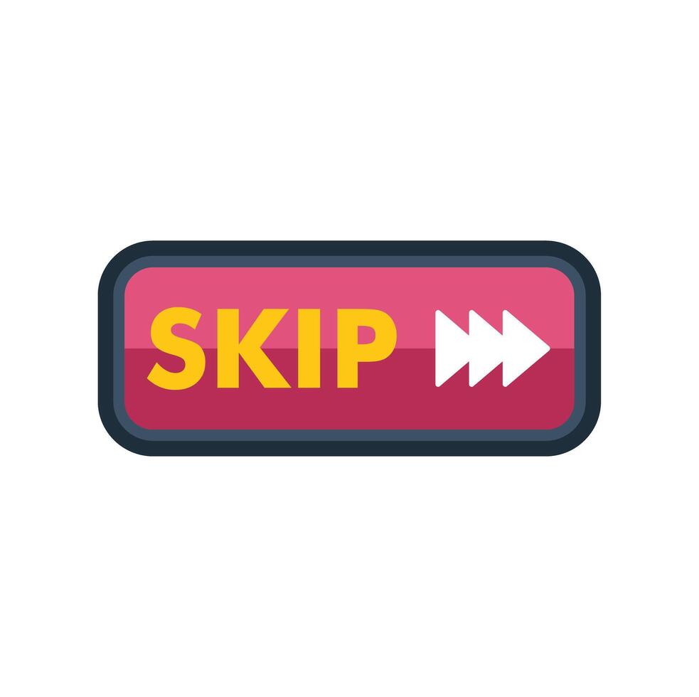 Skip button showing forward or next concept with arrow icon 55632388 Vector Art at Vecteezy
