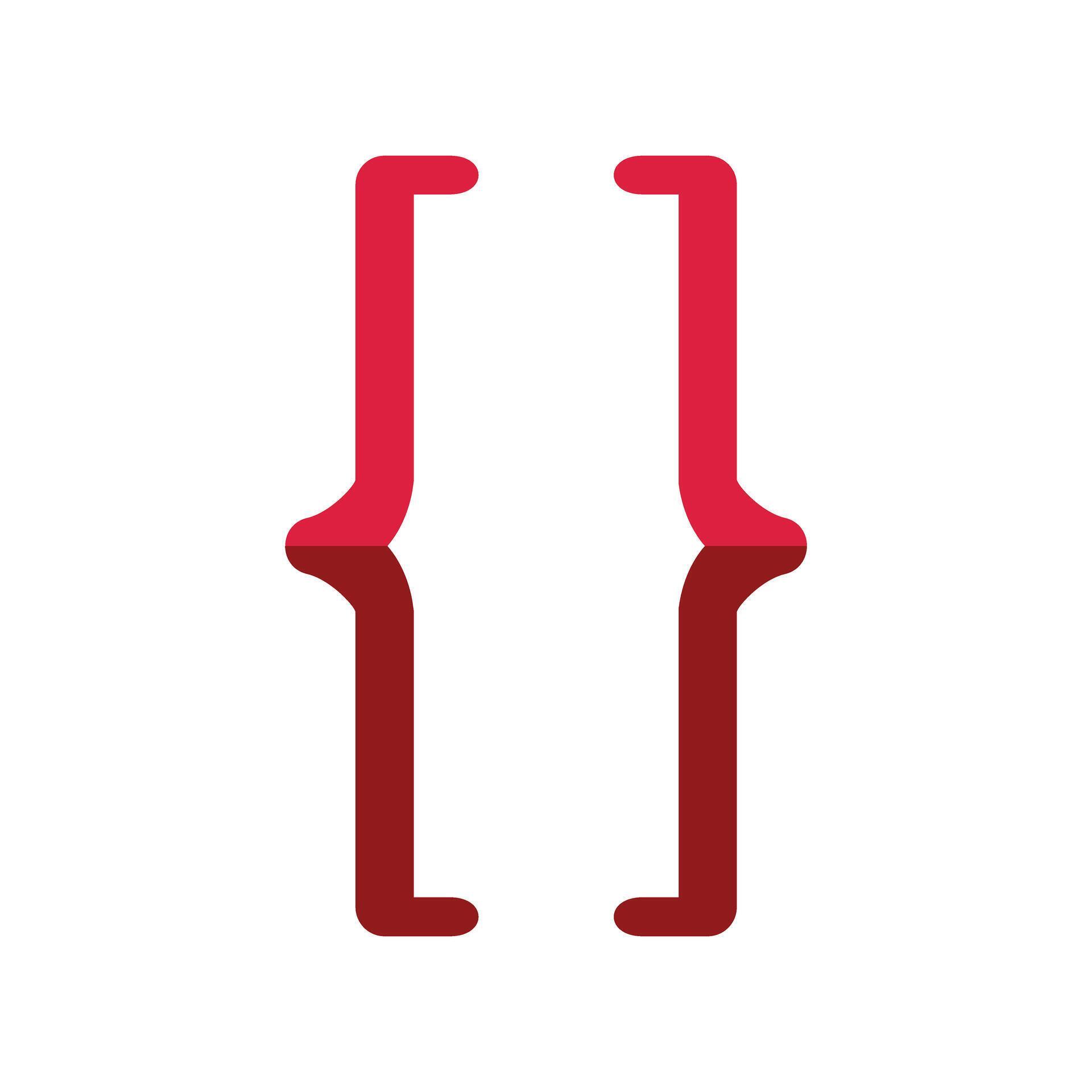 Red programming brackets creating modern software solution 55632501 Vector Art at Vecteezy