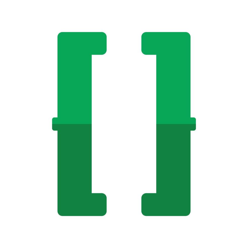 Green Square Brackets Showing Programming Code On White Background 55632505 Vector Art At Vecteezy